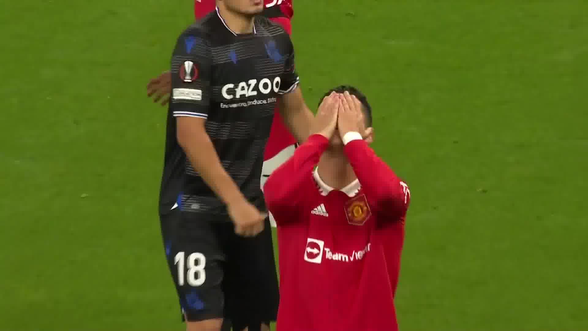 Watch Chance! Ronaldo Misjudges The Header On Bruno's Brilliant Cross ...