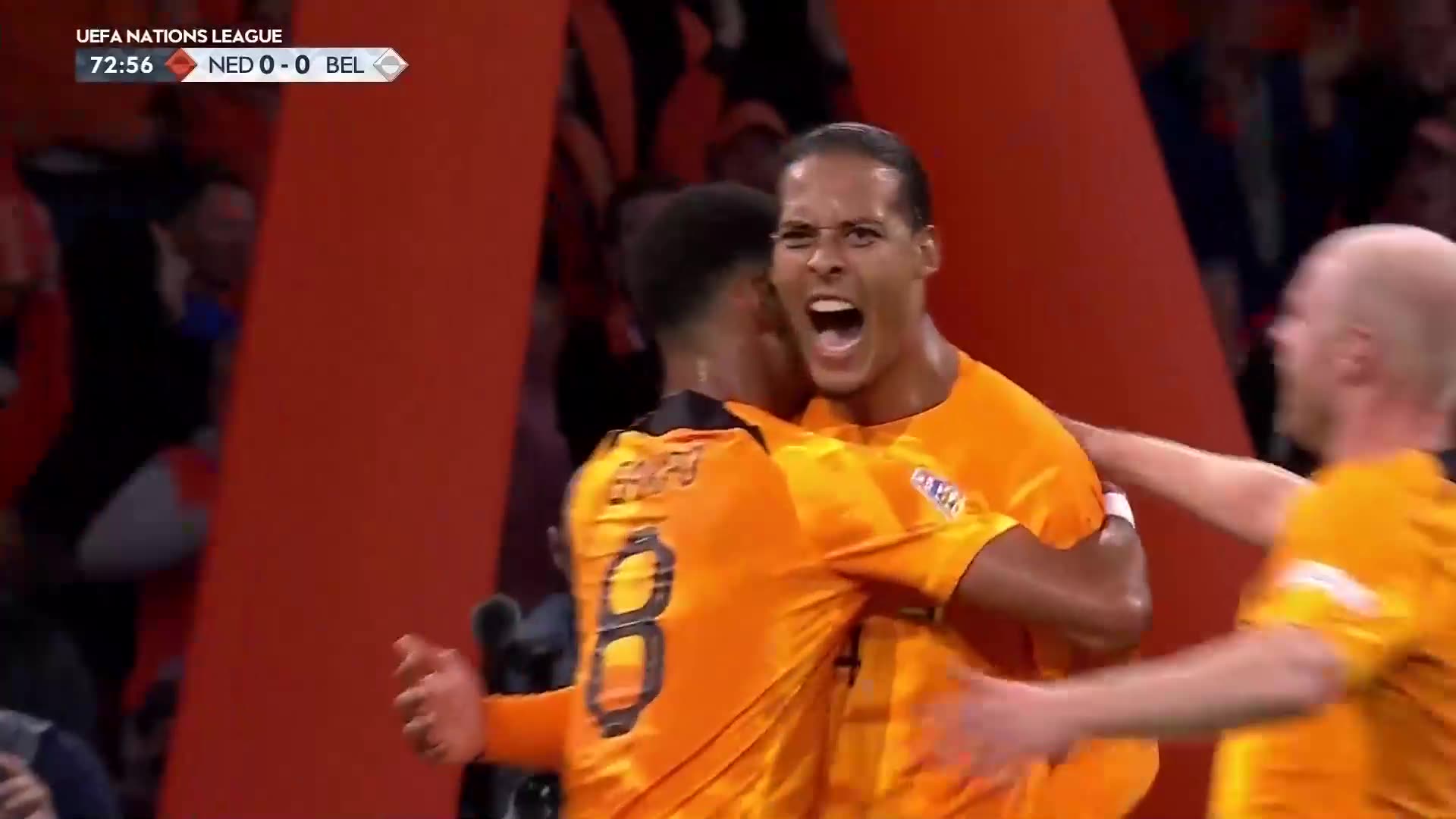 Watch Goal! Van Dijk Rises To Head In Gakpo's Corner Past Courtois from ...