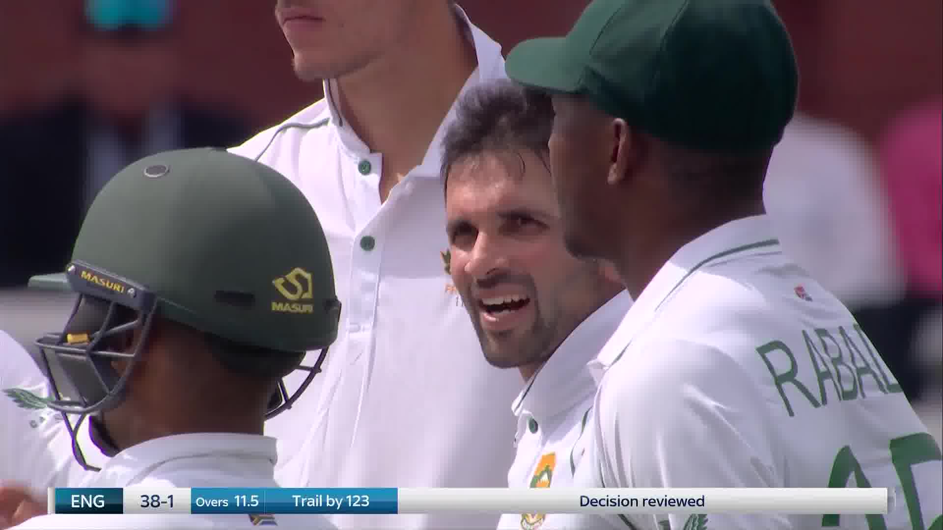 Watch Wicket! Maharaj Picks 2nd At The Brink Of Lunch from South Africa ...