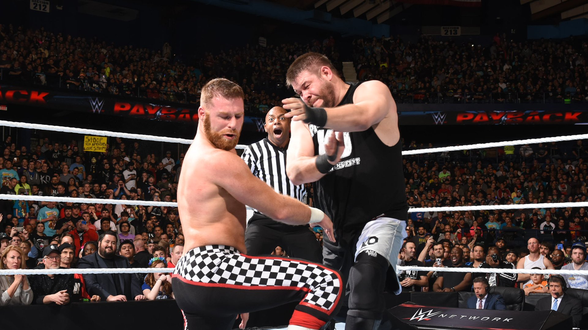 Sami Zayn vs. Kevin Owens - 1st May 2016 WWE Payback Match Highlights ...