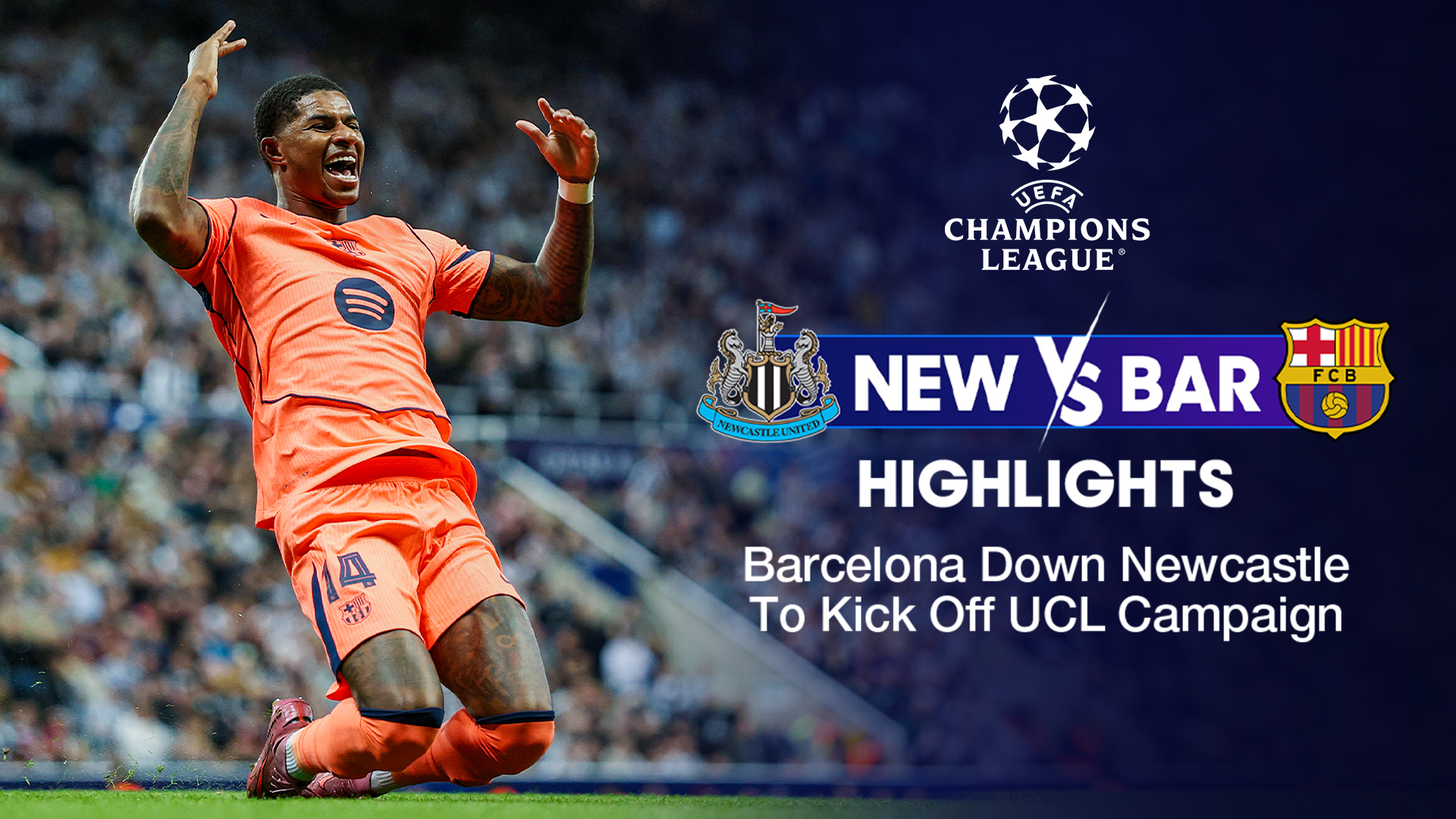 Newcastle vs Barcelona - Highlights - 19 Sep 2025